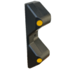 Rigid Plastic Armco Safety End Caps – Black - AR15B | BarrierMart