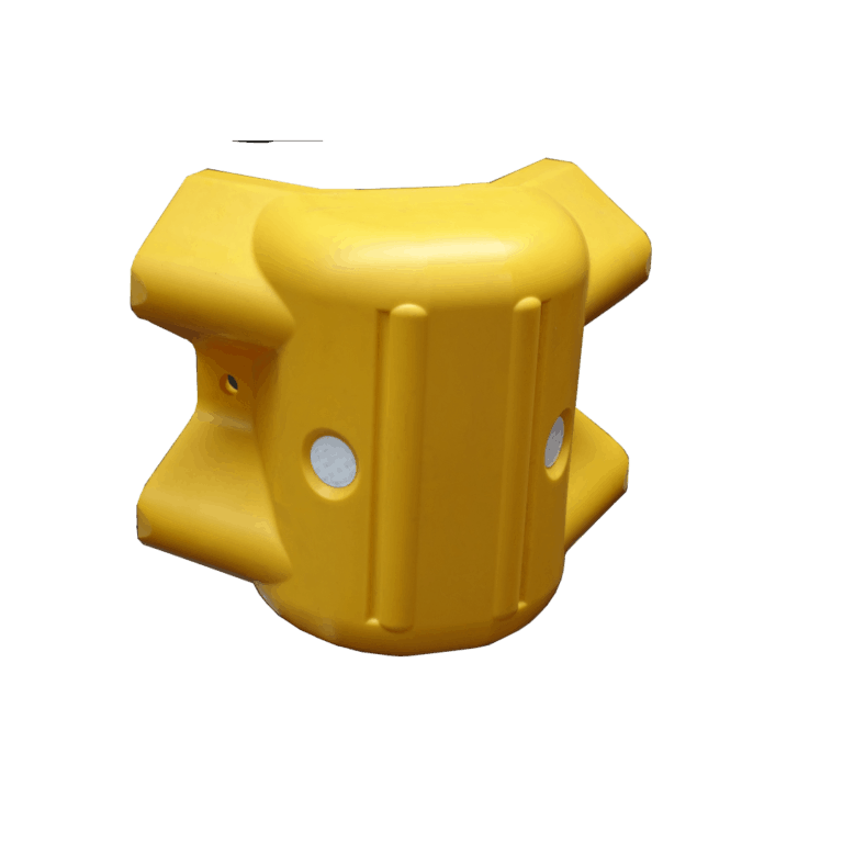 Plastic External Armco Corner – Yellow with Reflective (AR7) | BarrierMart