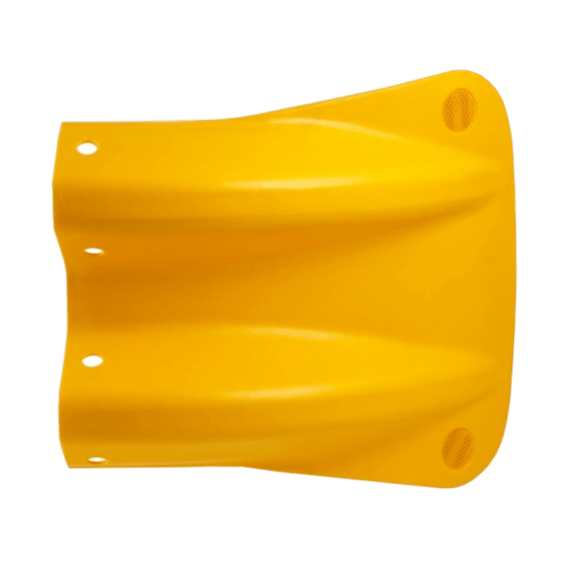 Plastic Fish Tail Ends - Yellow Reflective (AR10Y) | BarrierMart