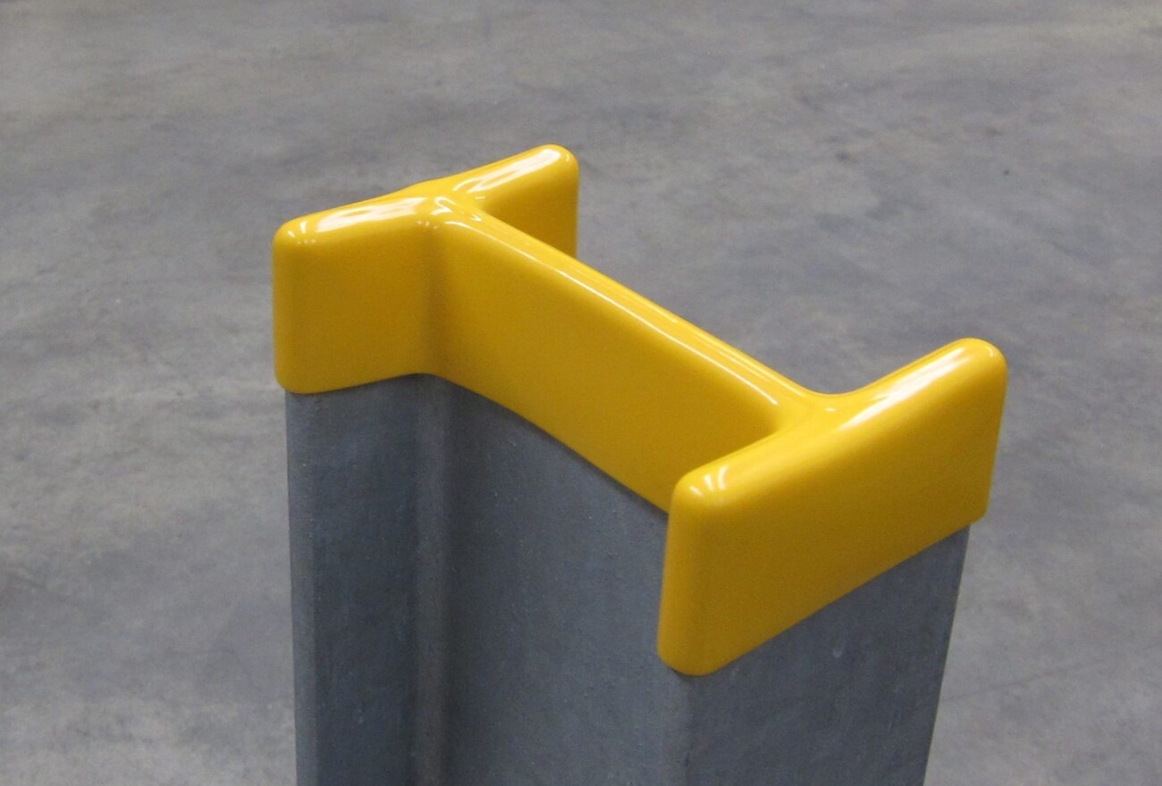 Yellow Safety Top Cap - Plastic H Caps - AR38 | BarrierMart